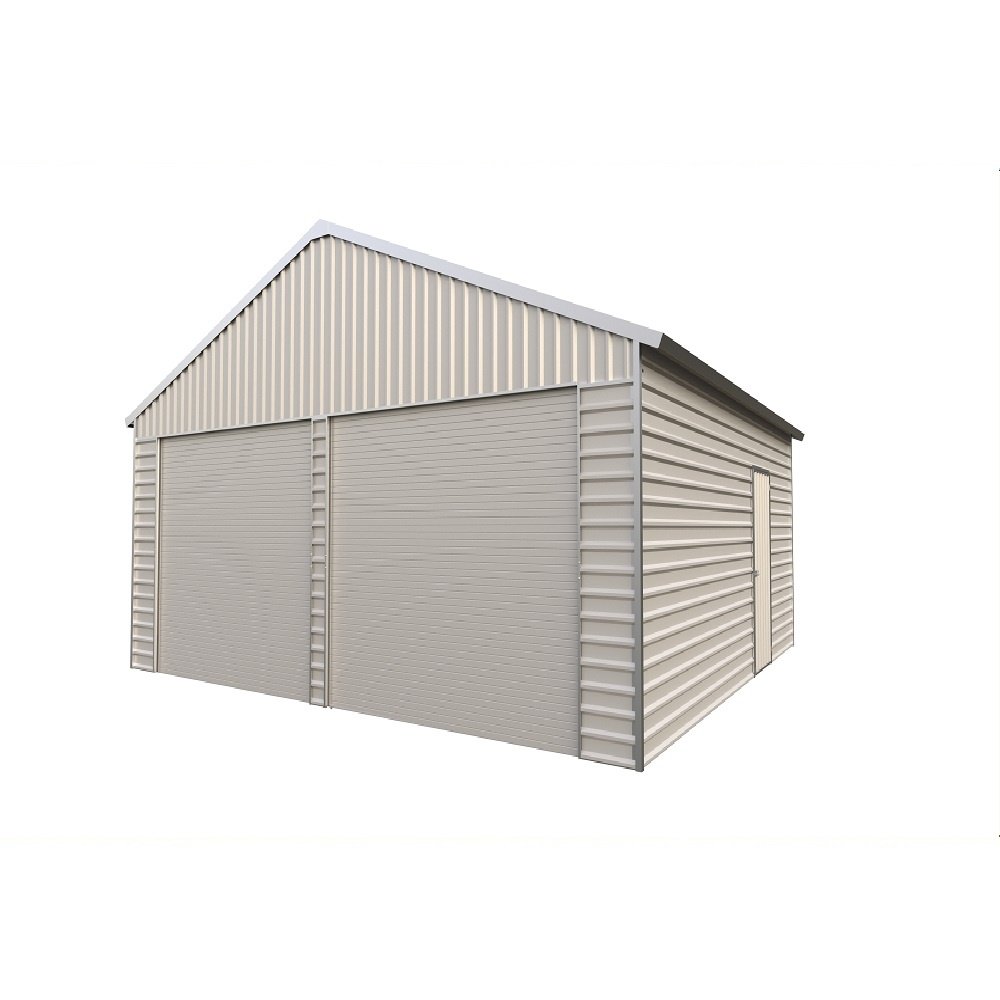 Double Garage Shed 6.3(W)x5.9(D)x3.8(H)m Double Roller Doors & Single ...