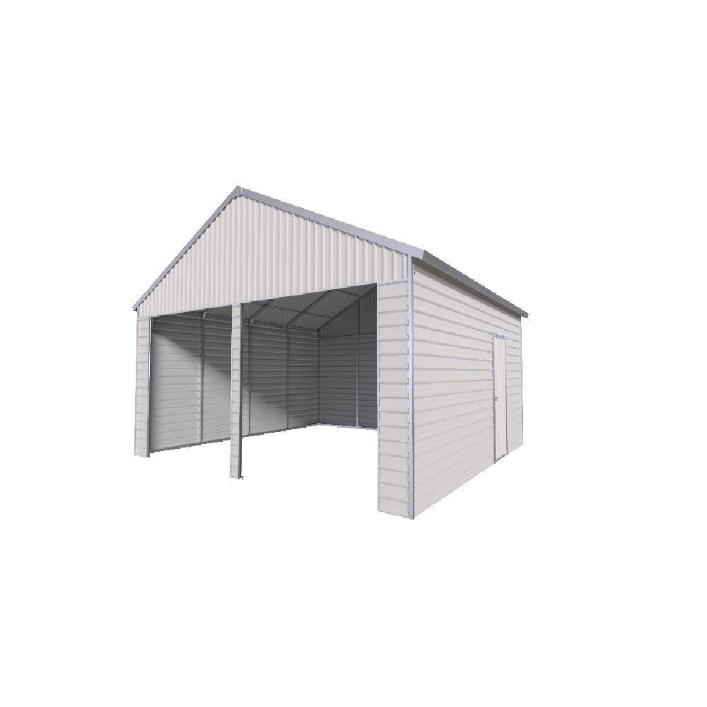 Double Garage Shed 6.3(W)x5.9(D)x3.8(H)m Double Roller Doors & Single ...